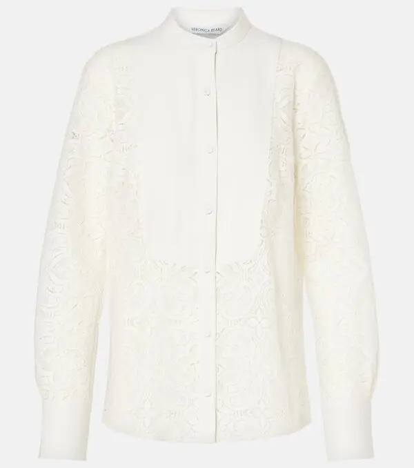 Veronica Beard Naya Embroidered Shirt