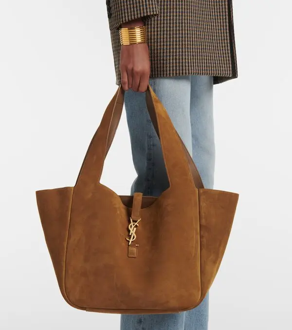 Saint Laurent Le 5 A 7 Bea Suede Tote Bag - Brown
