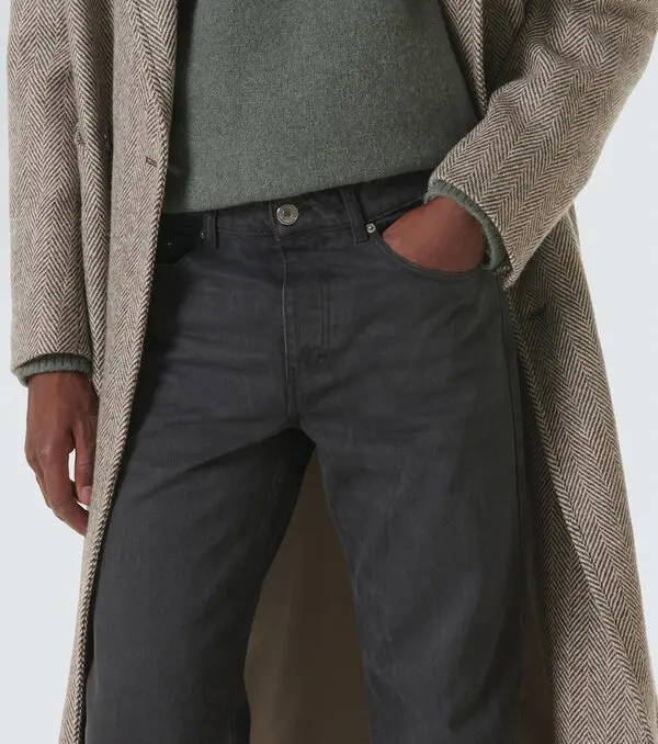 AMI Paris Straight Leg Jeans In /grizzly