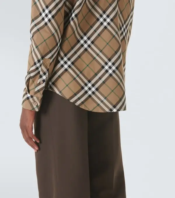 Burberry Check Cotton Shirt - Beige