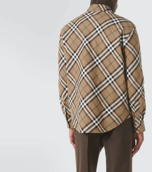 Burberry Check Cotton Shirt - Beige