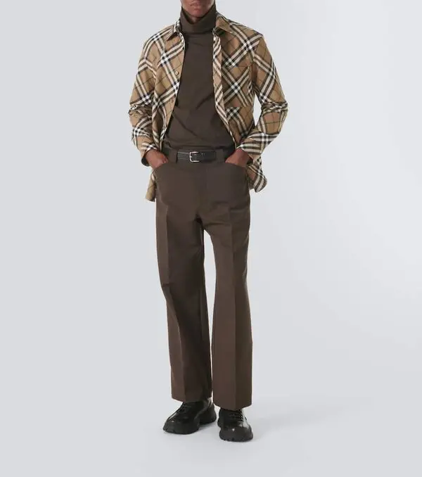 Burberry Check Cotton Shirt - Beige