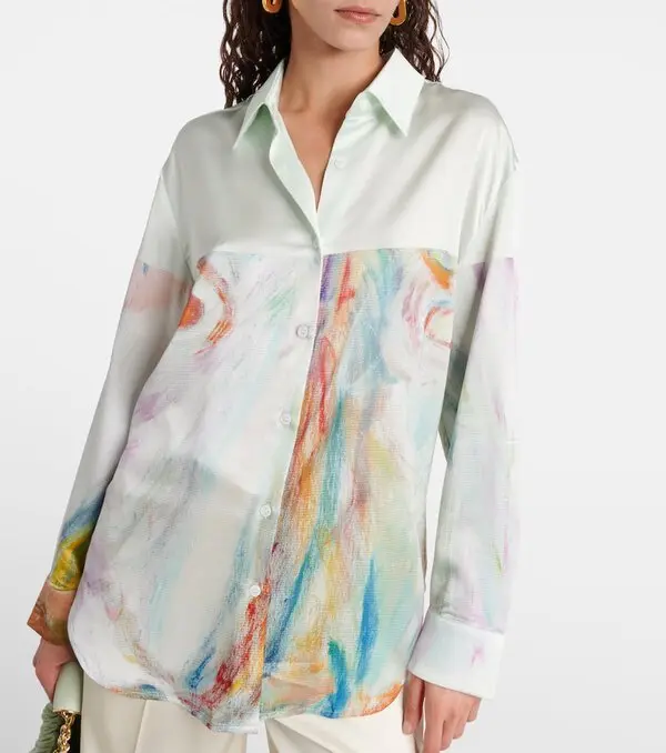JACQUES WEI Printed Button-down Shirt