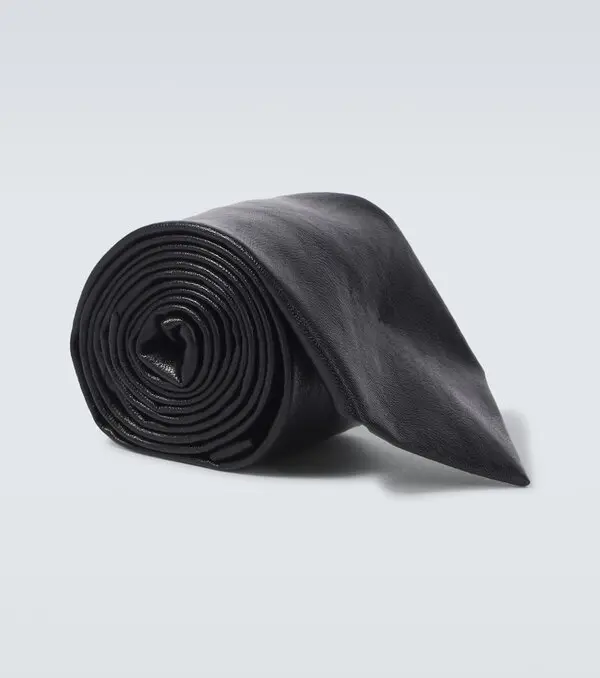 Our Legacy Faux Leather Neck Tie - Black