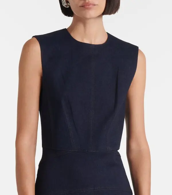 Veronica Beard Karrigan Denim Midi Dress