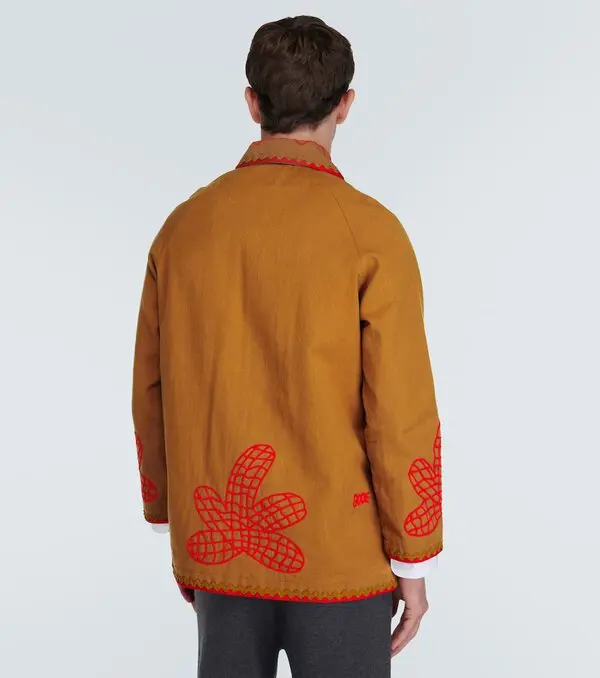 BODE Field Maple Embroidered Cotton Coat