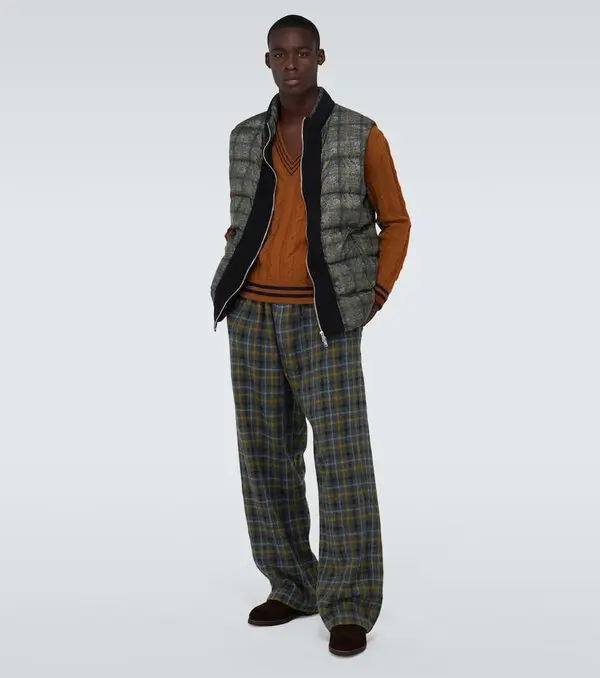 Undercover Checked Padded Vest