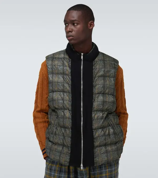 Undercover Checked Padded Vest