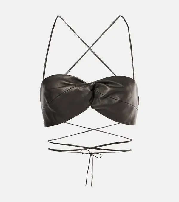 THE SEI Leather Bra Top