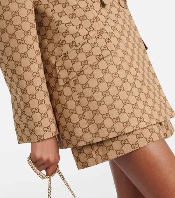 Gucci Gg Canvas Double-breasted Blazer