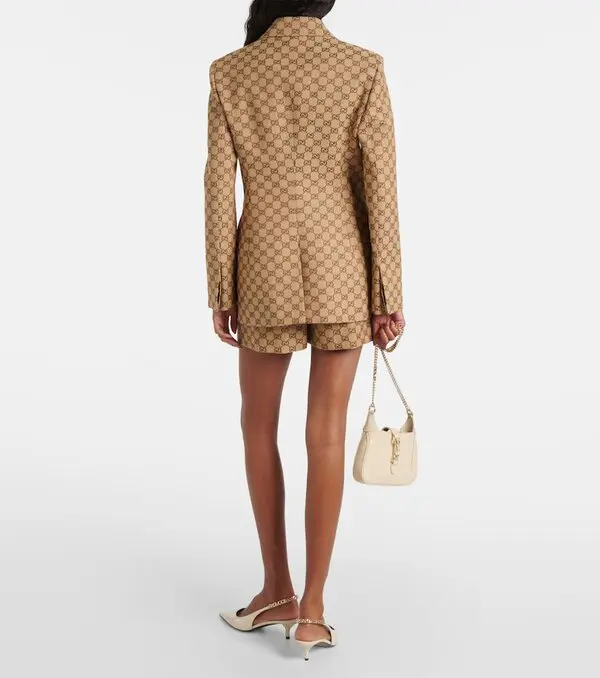 Gucci Gg Canvas Double-breasted Blazer