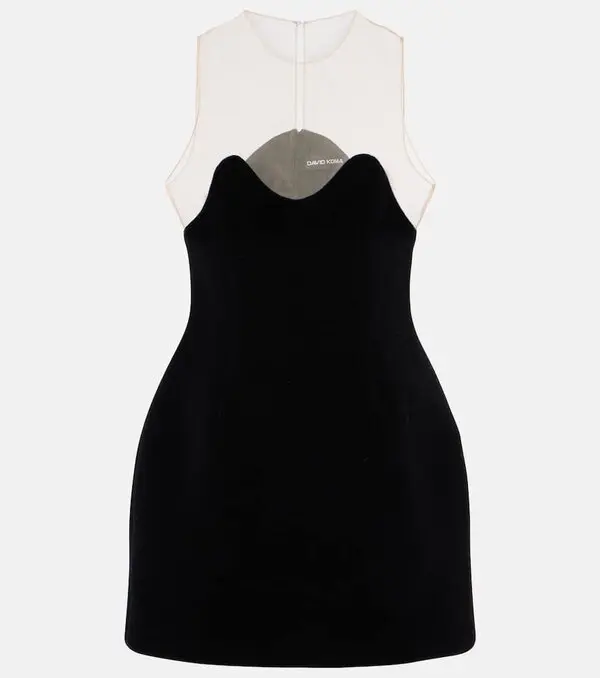 David Koma Wave Tulle Minidress