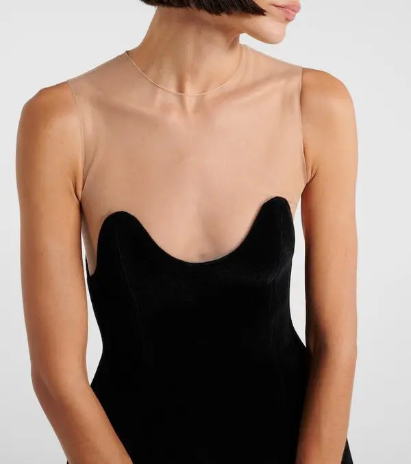 David Koma Wave Tulle Minidress