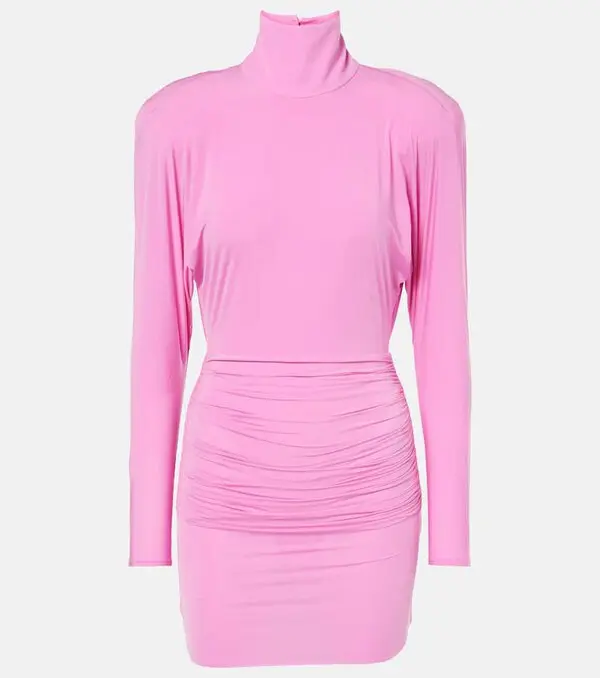 Alex Perry Draped Jersey Minidress