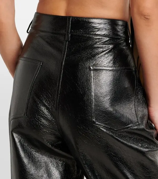 JACQUES WEI High-rise Wide-leg Leather Pants