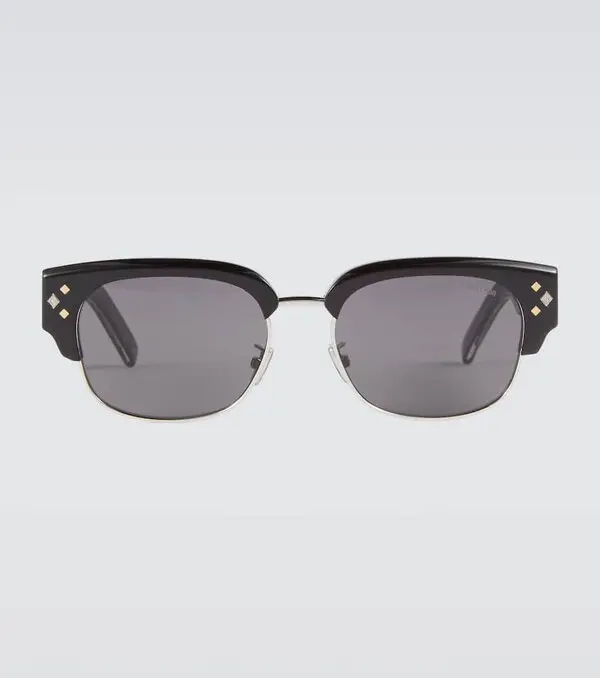 Dior Cd Diamond C1u Square Sunglasses - Black