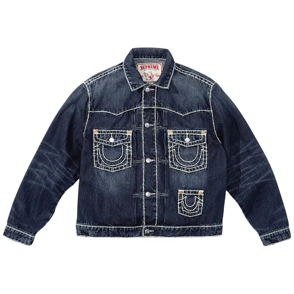 Supreme X True Religion Denim Trucker Jacket - Blue