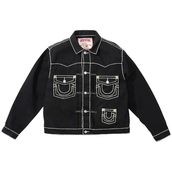 Supreme X True Religion Denim Trucker Jacket - Black