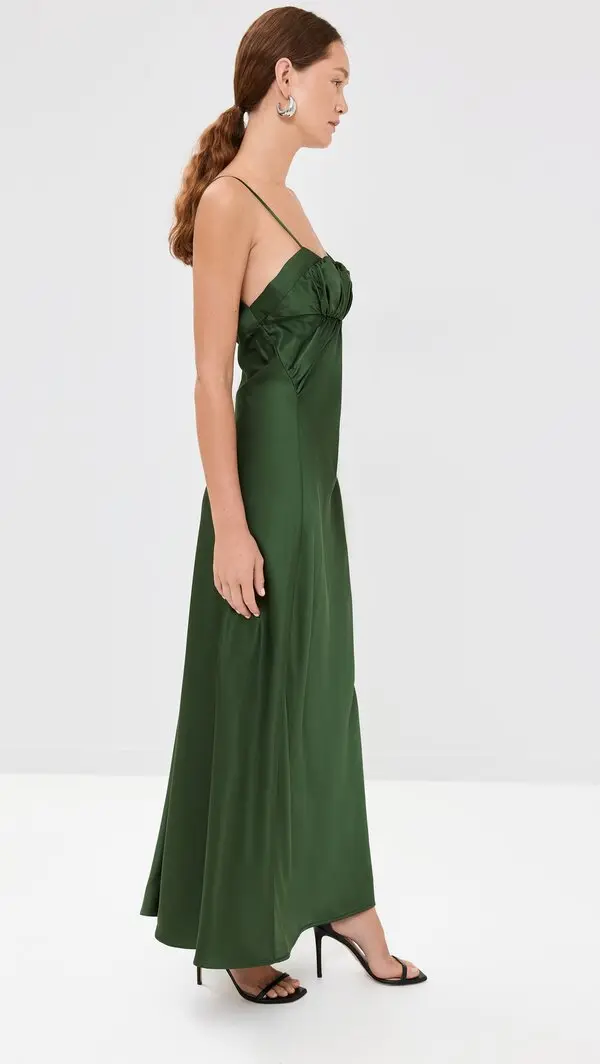Jil Sander Charmeuse Evening Dress In Utility - 75% Off | Editorialist