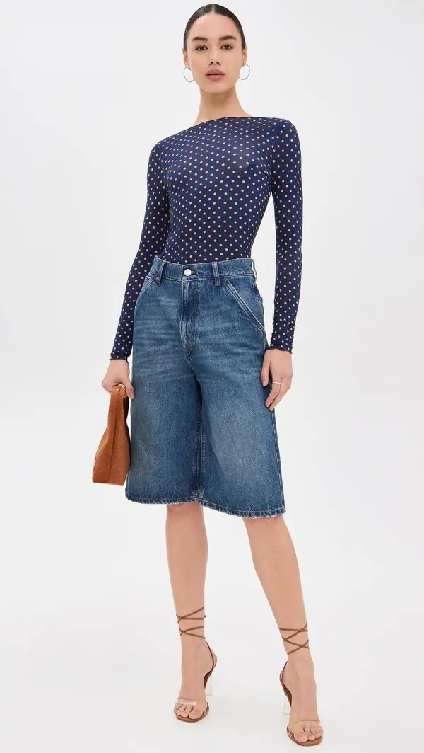 Miaou Amelia Top Blue Polka Dots 30% Off Editorialist