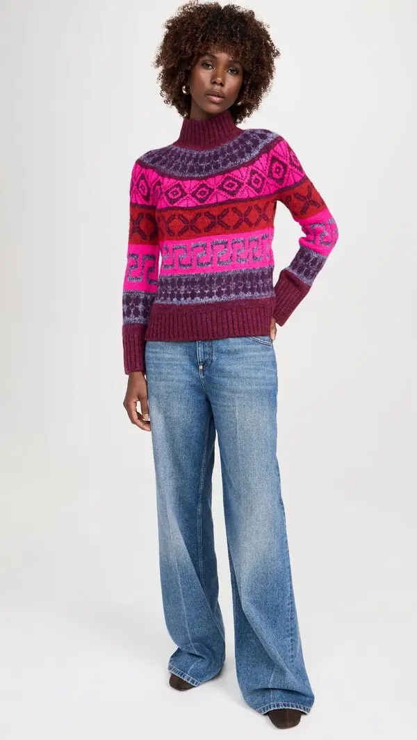 Saylor Candace Fair Isle Knit Sweater