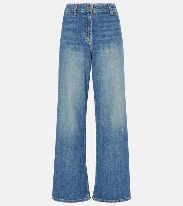 NILI LOTAN Megan Wide-leg Jeans - Blue