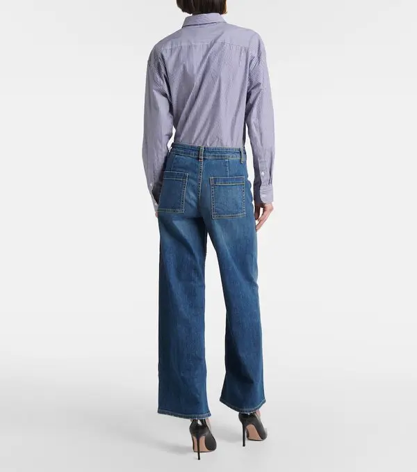NILI LOTAN Megan Wide-leg Jeans - Blue