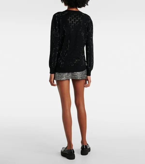 Gucci Gg Crystal Wool Cardigan