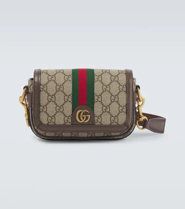 Gucci Ophidia Gg Canvas Super Mini Crossbody Bag - Multicoloured