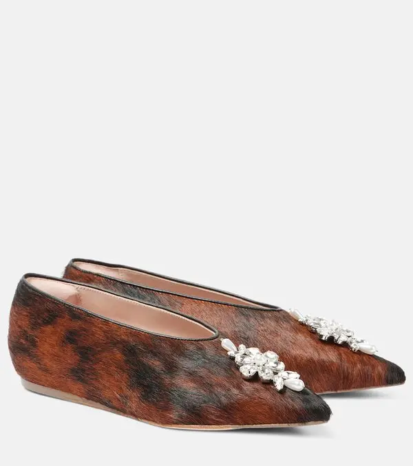Simone Rocha Embellished Ballet Flats