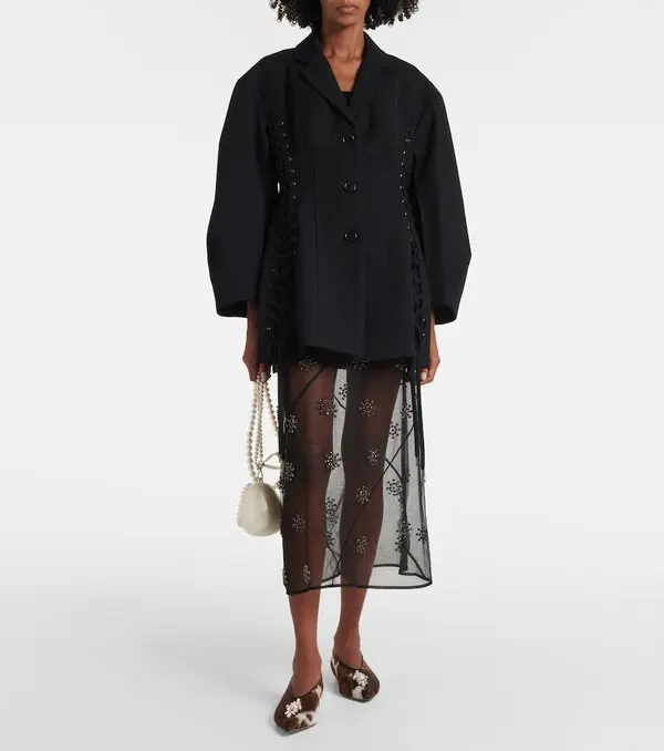 Simone Rocha Embellished Ballet Flats