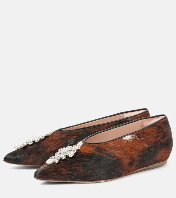 Simone Rocha Embellished Ballet Flats