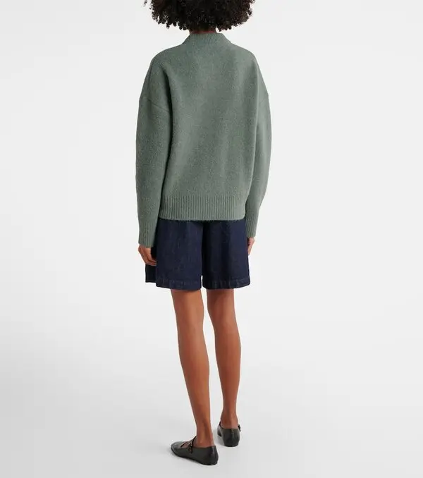 AMI Paris De Cœur Alpaca-blend Sweater - Green