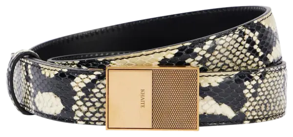 Khaite - Elio Snake-Effect Leather Belt