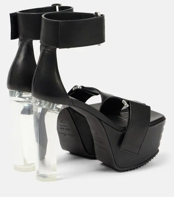 Rick Owens Leather Platform Sandals