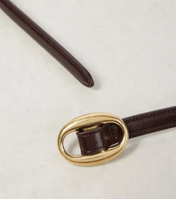 Saint Laurent Leather Belt - Brown