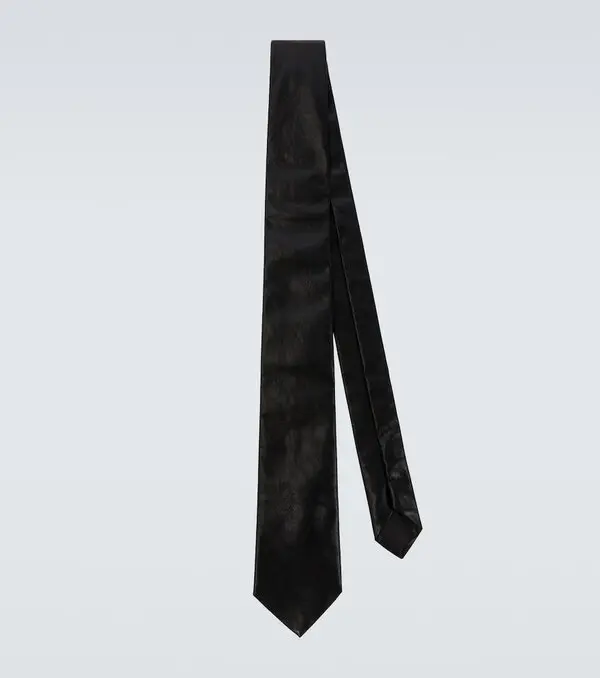 Our Legacy Faux Leather Neck Tie - Black