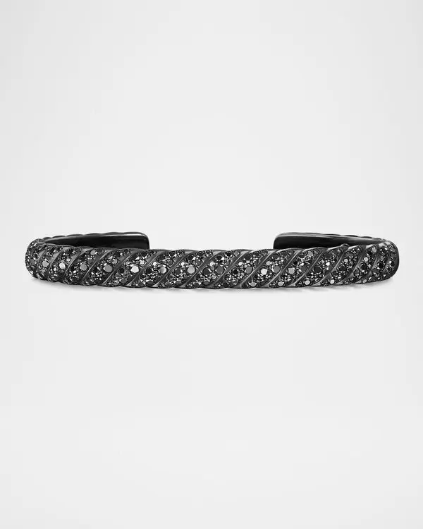 David Yurman Sculpted Cable Cuff Bracelet - Black Diamond