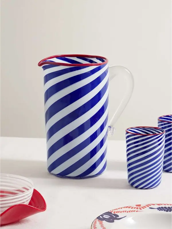AQUAZZURA CASA Lido Murano Glass Pitcher