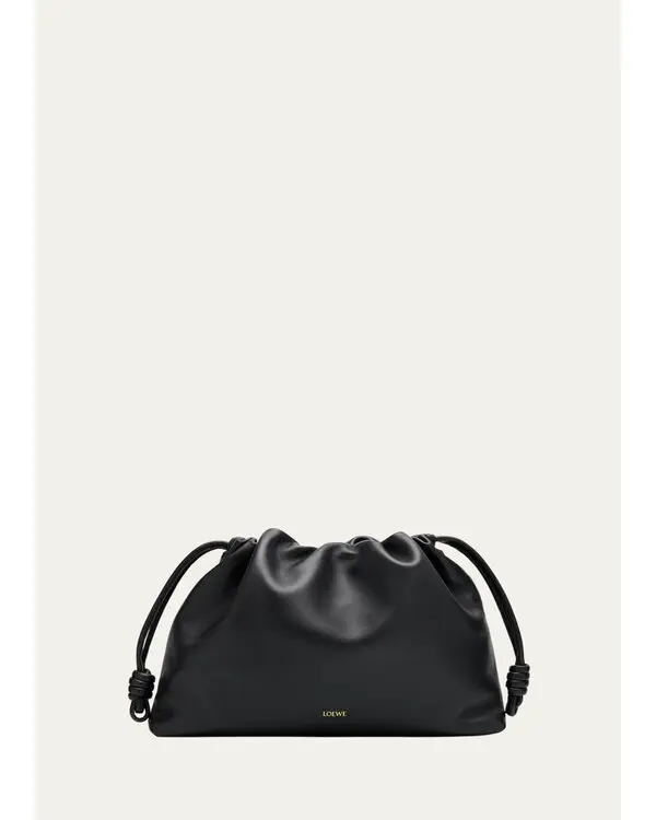 Loewe Flamenco Large Napa Lambskin Shoulder Bag - Black