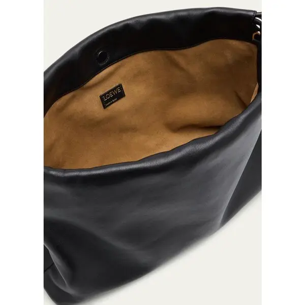 Loewe Flamenco Large Napa Lambskin Shoulder Bag - Black