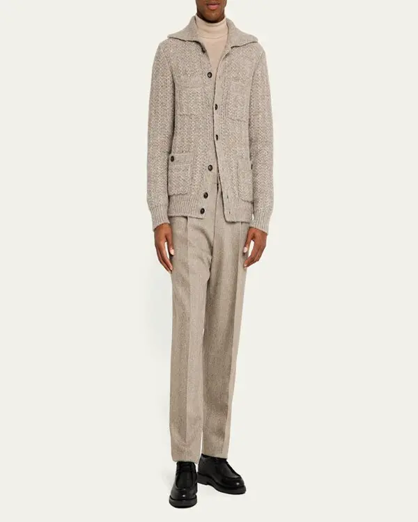Giorgio Armani Four-pocket Cardigan Jacket - Off White