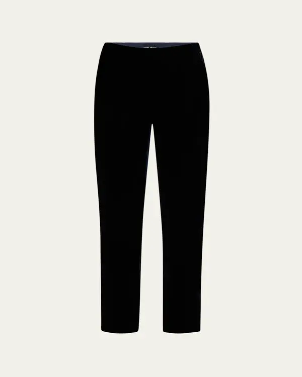 Giorgio Armani Mid-rise Velvet Trousers
