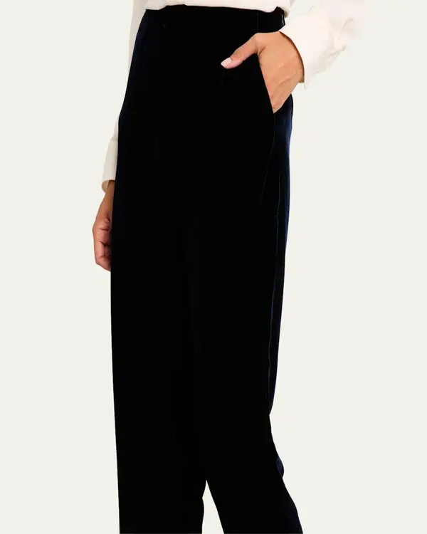Giorgio Armani Mid-rise Velvet Trousers