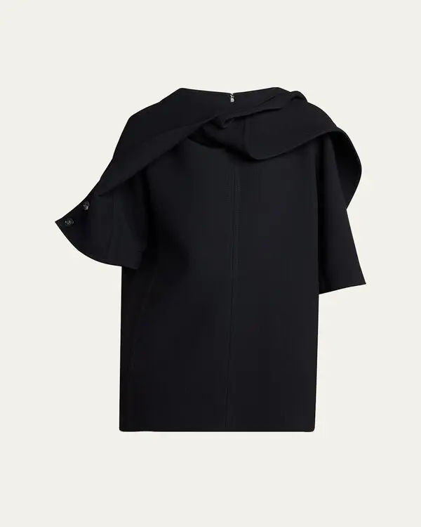 Bottega Veneta Light Double Wool Crepe Top