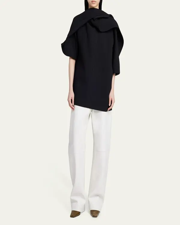 Bottega Veneta Light Double Wool Crepe Top