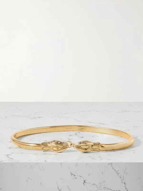 Chloé Tone Embellished Belt - Gold