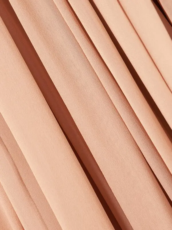 Chloé Pleated Silk-georgette Midi Dress