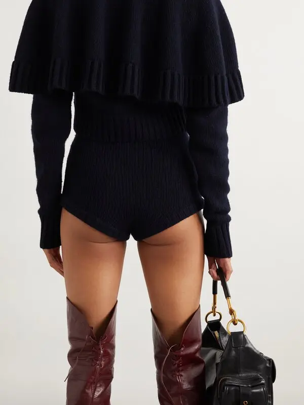 Chloé Knitted Wool And Cashmere-blend Shorts