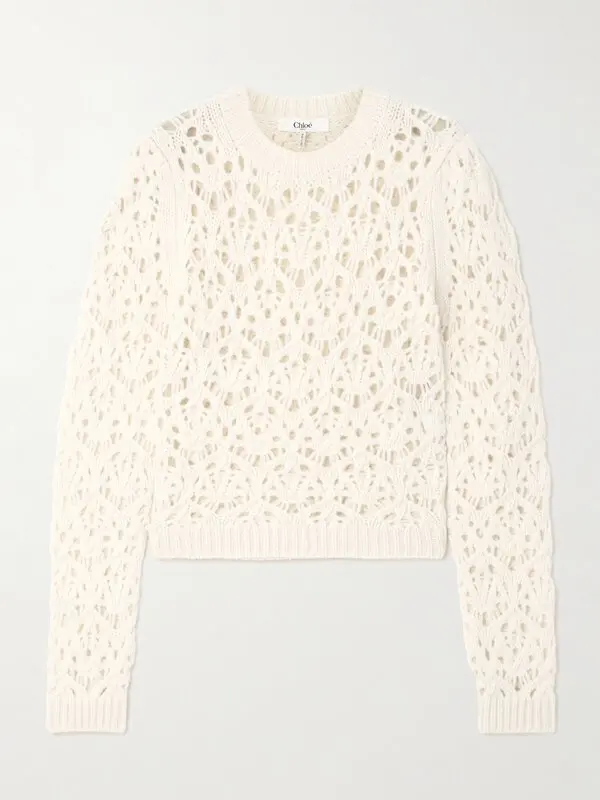 Chloé Open-knit Wool Sweater